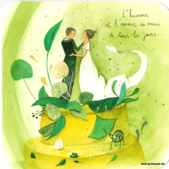 Carte postale - Anne-Sophie Rutsaert- L’humour et l’amour - Gris Taupe